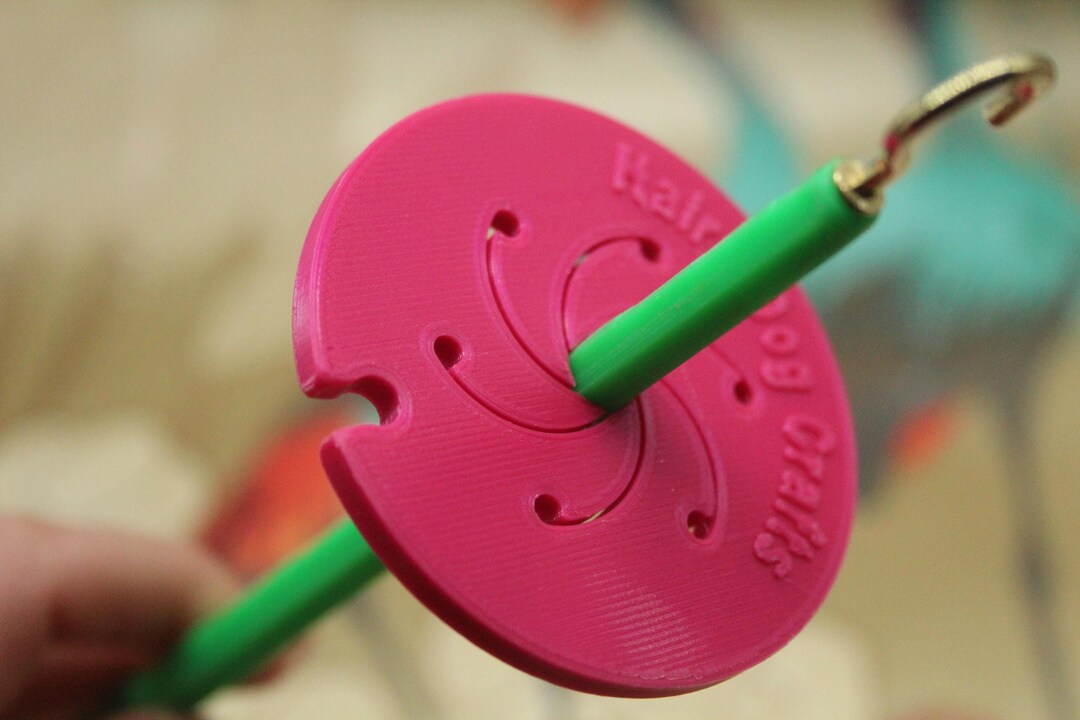 Green Pink imperfect Top Whorl Spindle, Travel Spindle, Travel Spinning ...