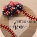 Baseball Door Sign Rustic Wood Sign Front Door Decor Door - Etsy