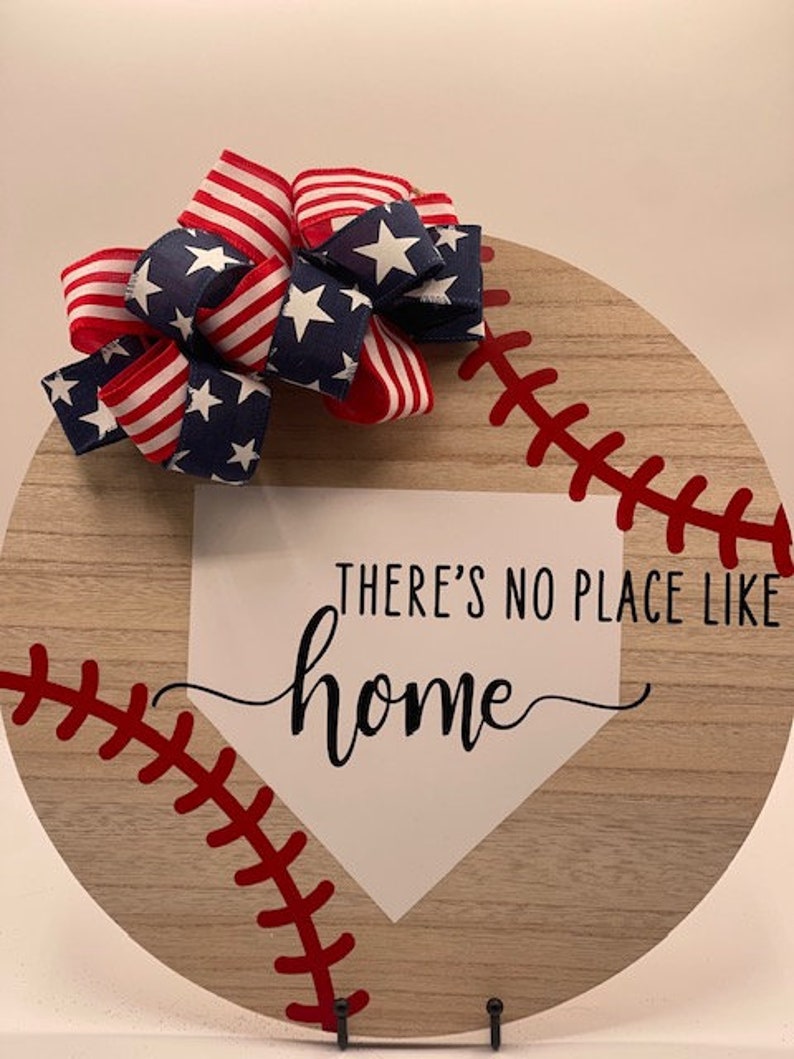 Baseball Door Sign Rustic Wood Sign Front Door Decor Door - Etsy