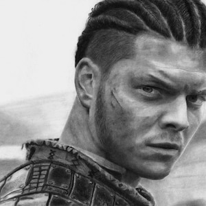 Set of Portraits of Ragnar, Floki, Lagertha and Ivar, Featuring Hyper ...