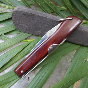 Okapi Metal & Wood Handle Folding Pocket Knife Beautiful Single Blade ...