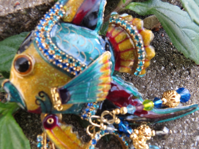 Lunch at the Ritz Angelfish Brooch LATR Enamel Angel Fish | Etsy