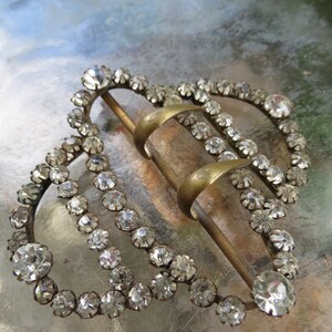 Victorian Paste Buckle Large Antique Rhinestone Sash Buckle Wonderful ...