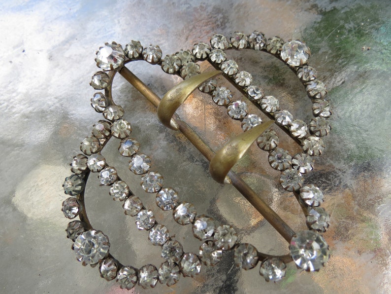 Victorian Paste Buckle Large Antique Rhinestone Sash Buckle - Etsy
