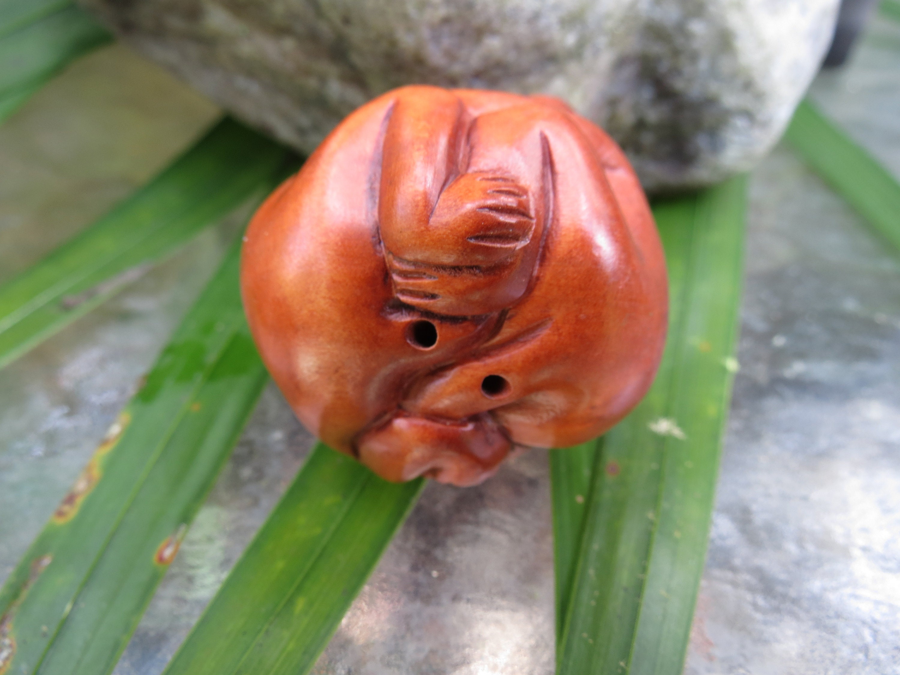 Japanese 20th Century Hugging Monkeys Netsuke Carved Sumo | Etsy