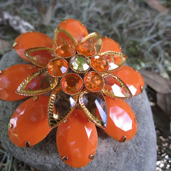 Orange Brooch - Etsy