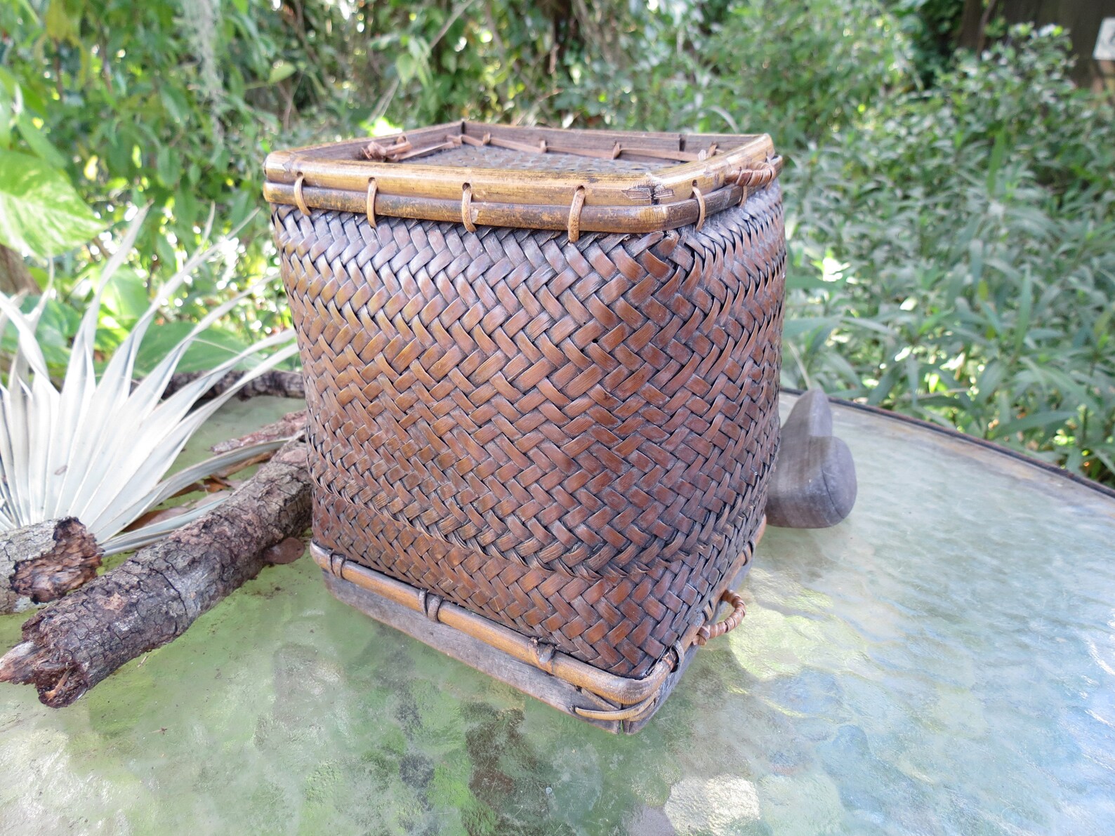Finely Woven Primitive Basket 2 Part Antique Basket - Etsy