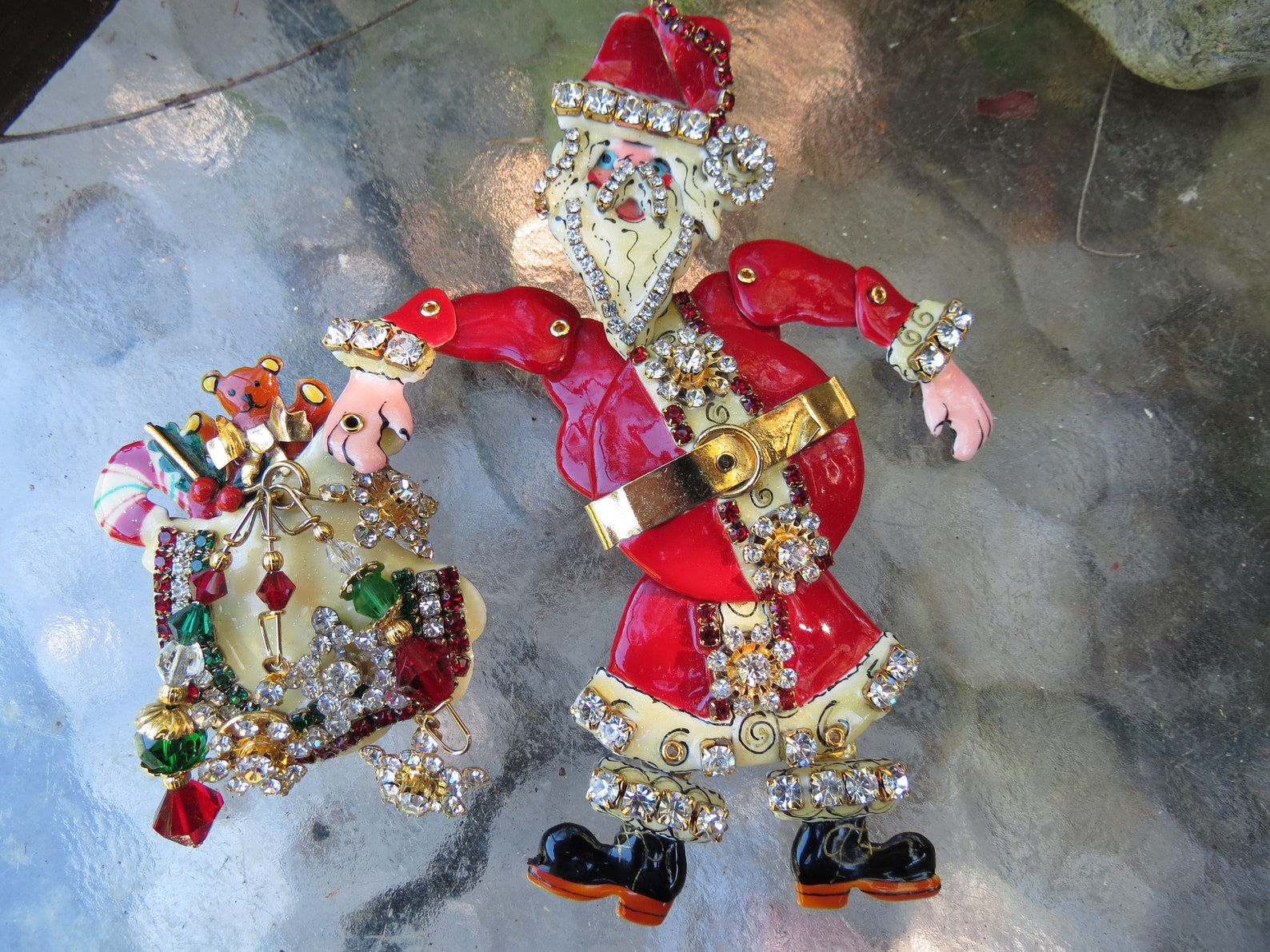 Lunch at the Ritz i Believe in Santa Brooch LATR | Etsy