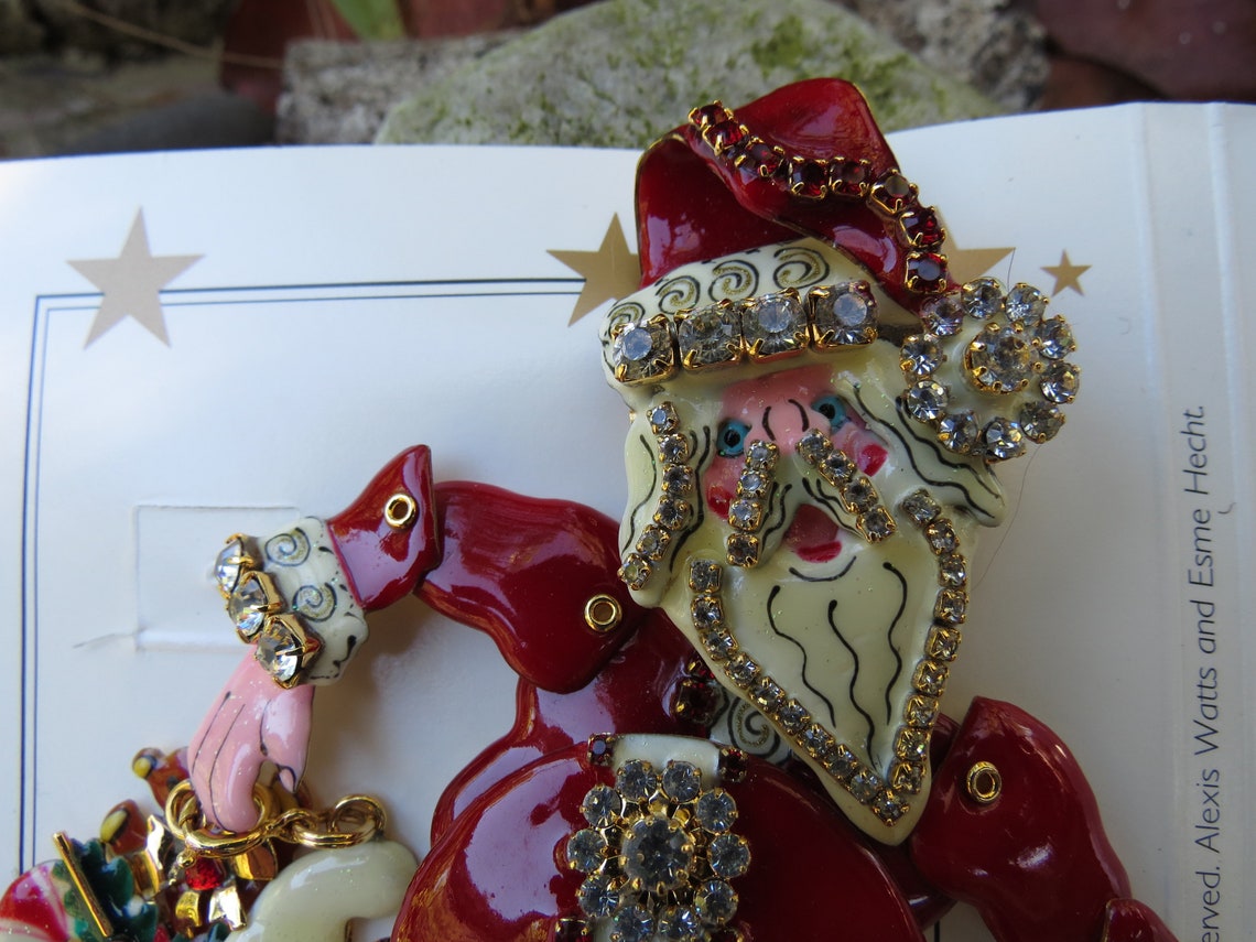 Lunch at the Ritz i Believe in Santa Brooch LATR | Etsy