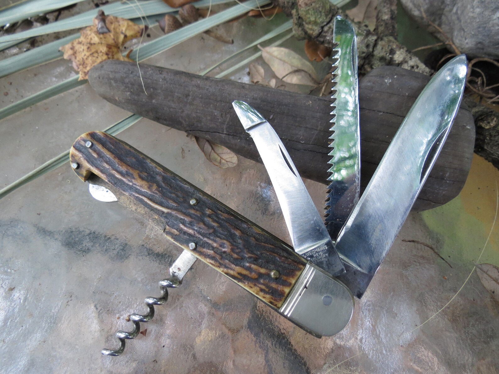 Weidmannsheil Stag Multi Blade Utility Knife Old Stag Handle | Etsy