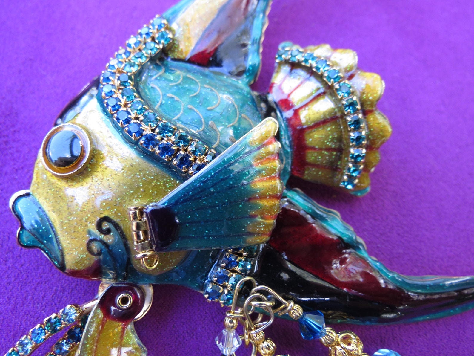 Lunch at the Ritz Angelfish Brooch LATR Enamel Angel Fish | Etsy