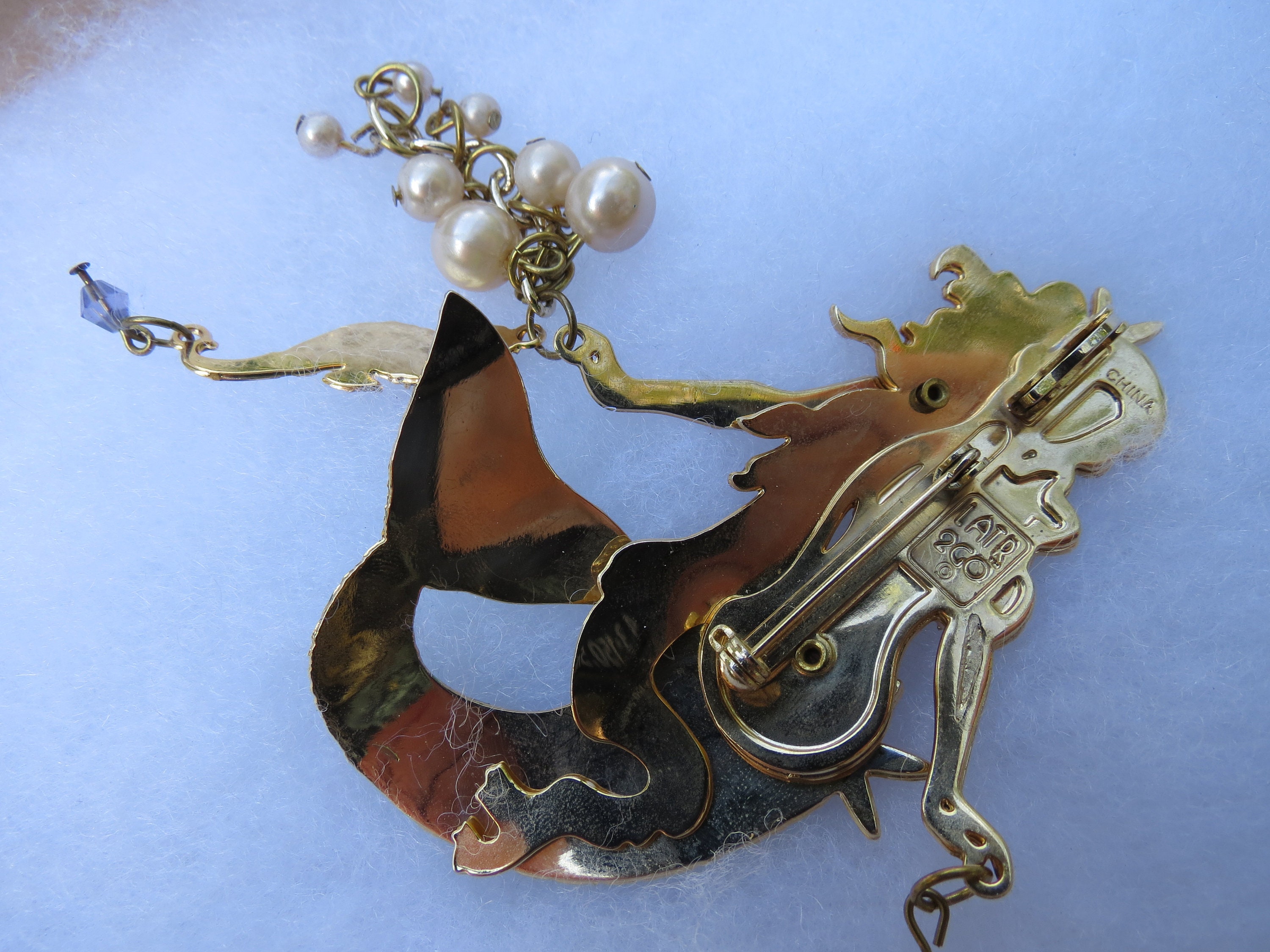 Lunch at the Ritz Mermaid Brooch - LATR Enamel Mermaid Pin/pendant ...