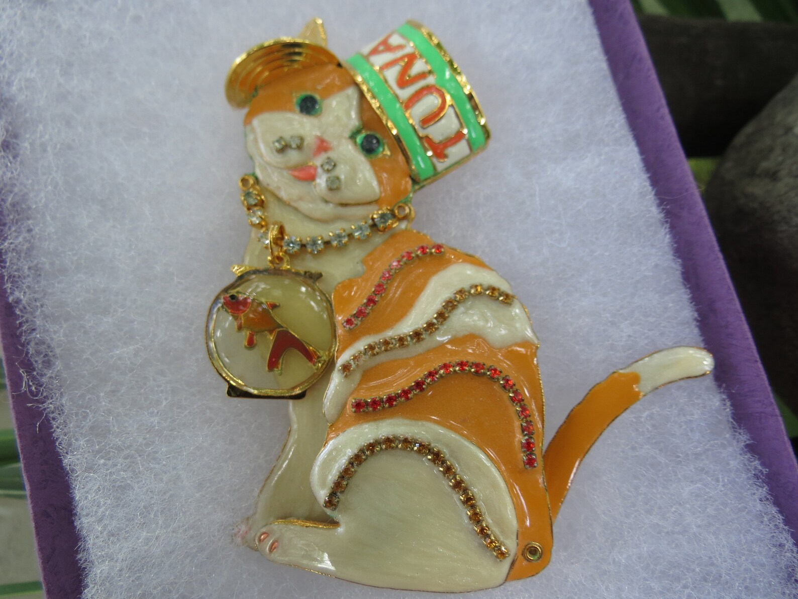 Lunch at the Ritz Tuna Can Cat Brooch LATR Orange Cat Pin - Etsy
