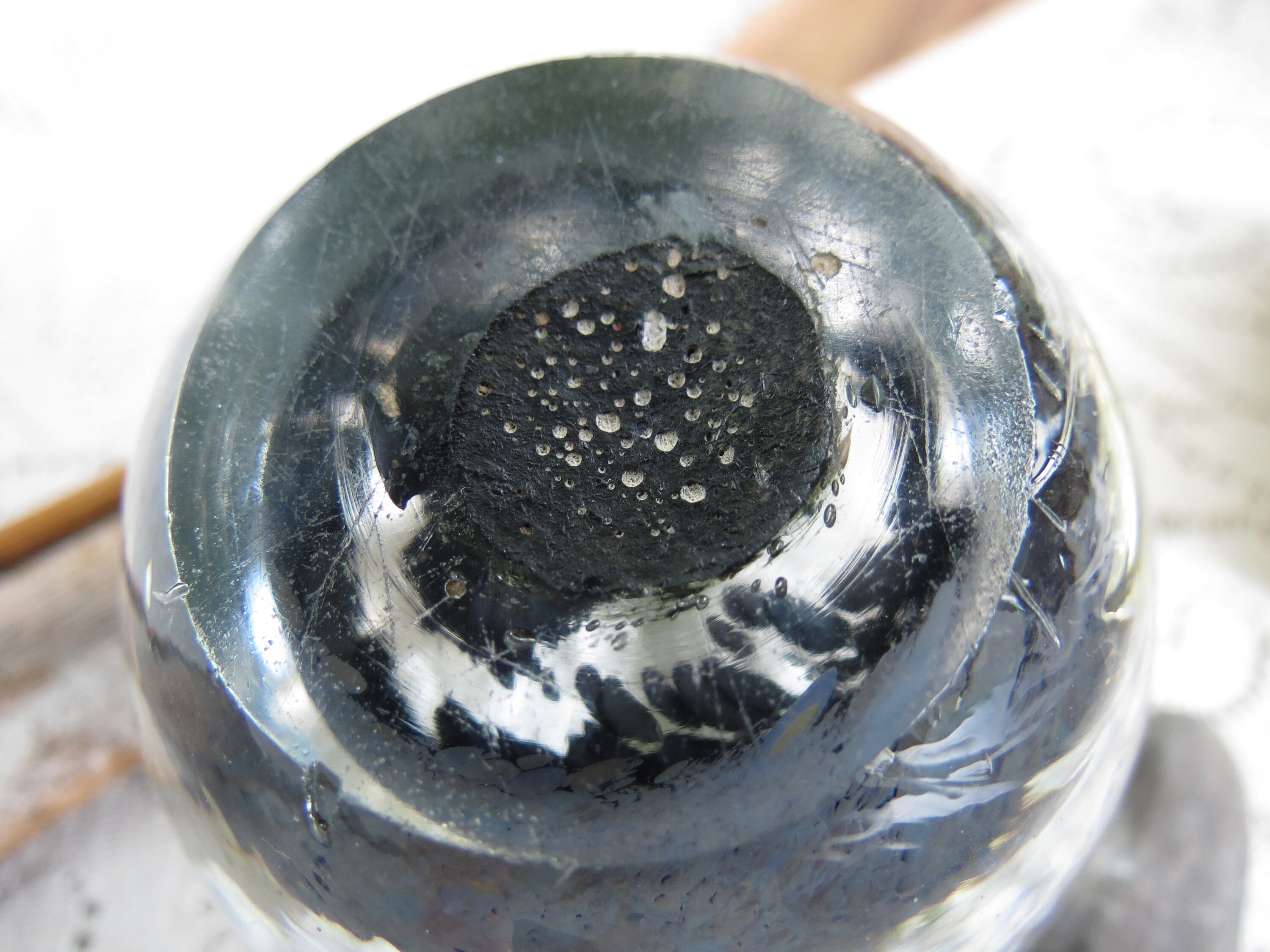 Antique Glass Paperweight Beautiful Black & White | Etsy