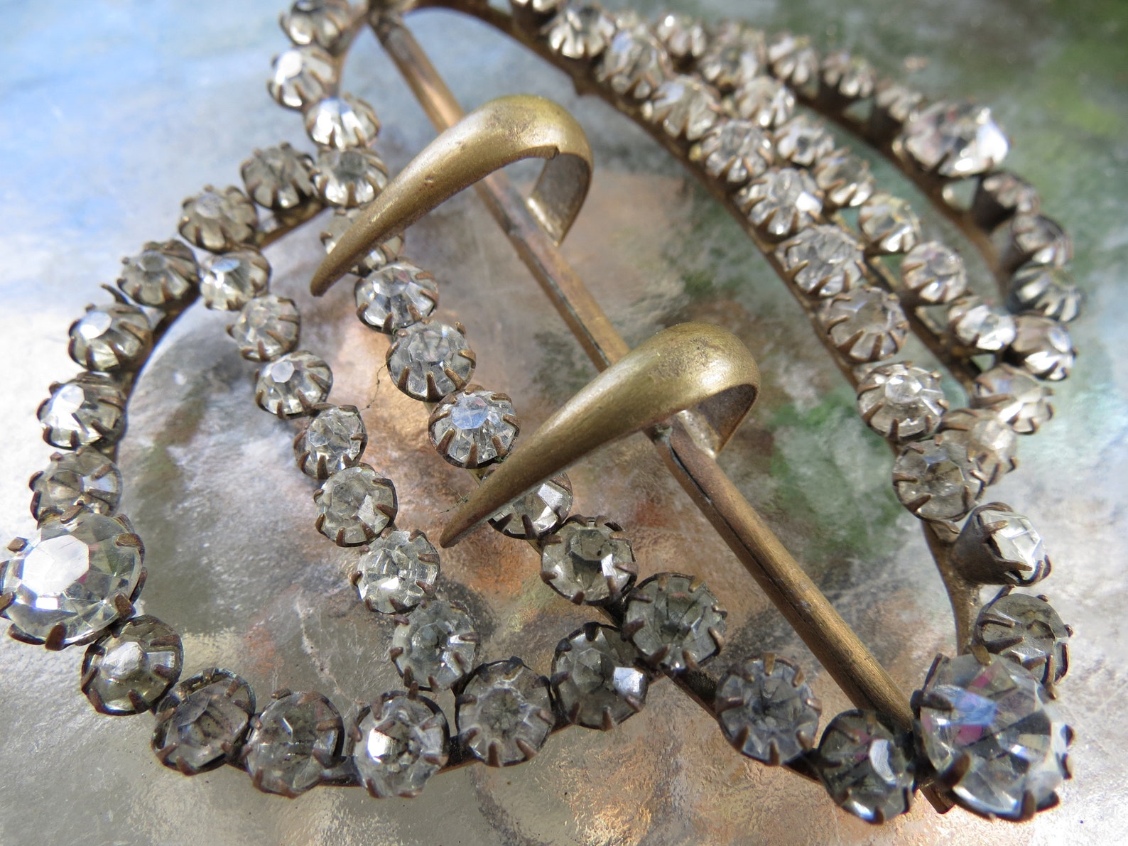 Victorian Paste Buckle Large Antique Rhinestone Sash Buckle - Etsy