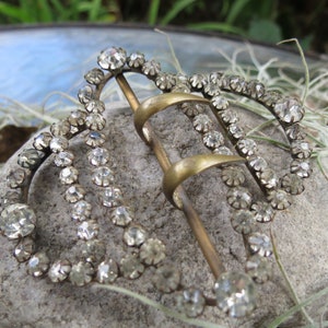 Victorian Paste Buckle Large Antique Rhinestone Sash Buckle Wonderful ...