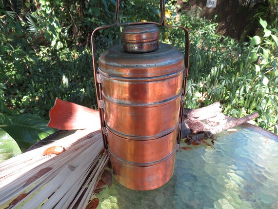 Japanese Antique Copper Clad Lunch Box - Old Lunch Ba… - Gem