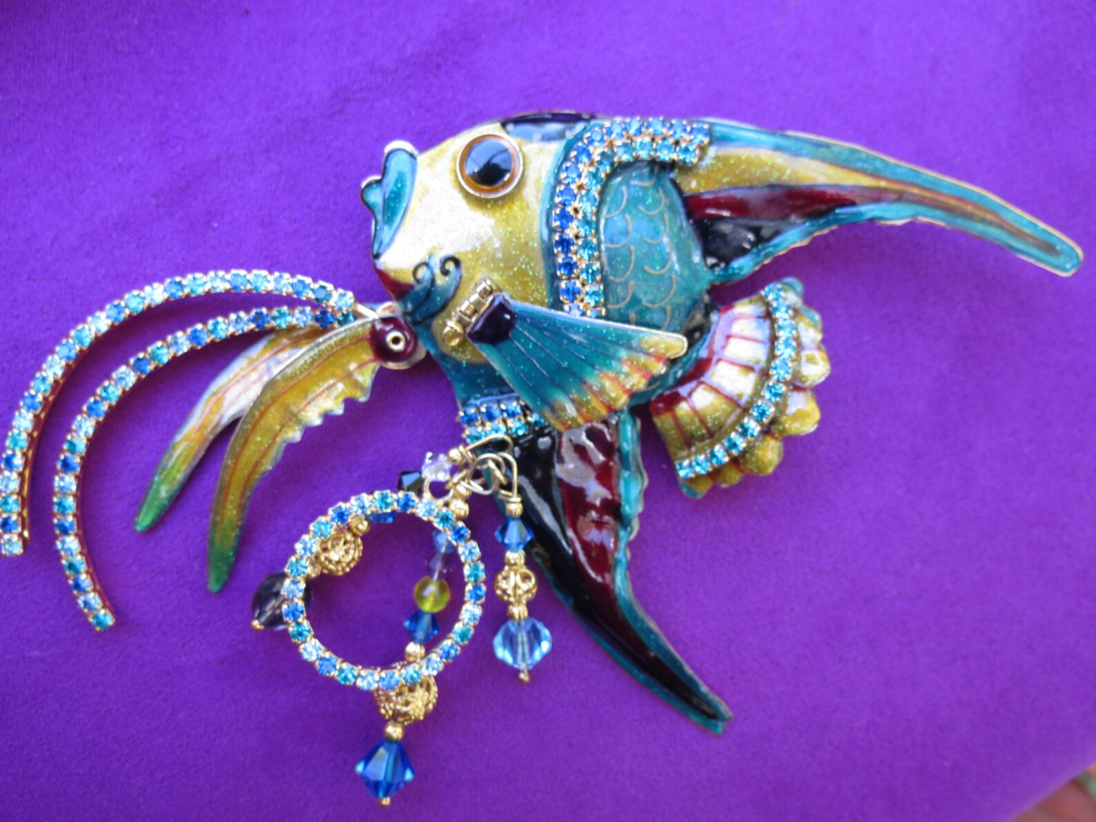 Lunch at the Ritz Angelfish Brooch LATR Enamel Angel Fish | Etsy