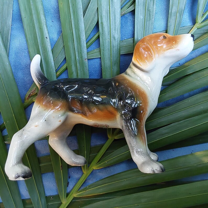 Vintage Ceramic Beagle Figurine - 1950s Dog Statue - Made in Japan - Etsy