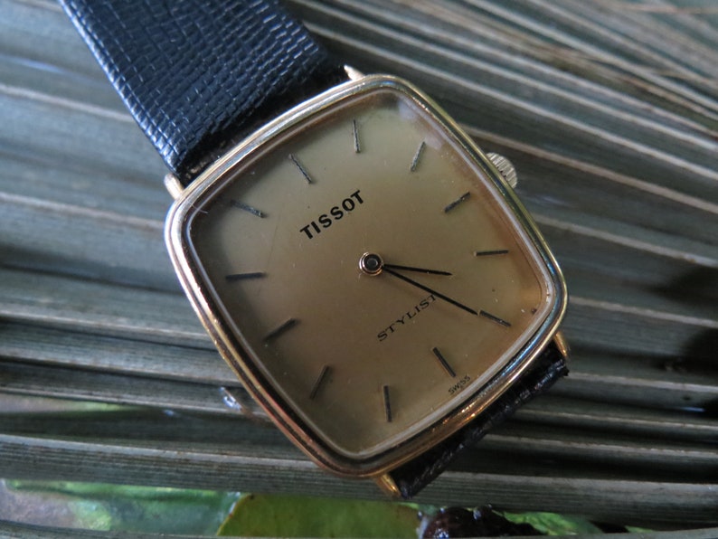 Tissot "stylist" Men's Gold Filled Wrist Watch - Vintage Manual Wind ...