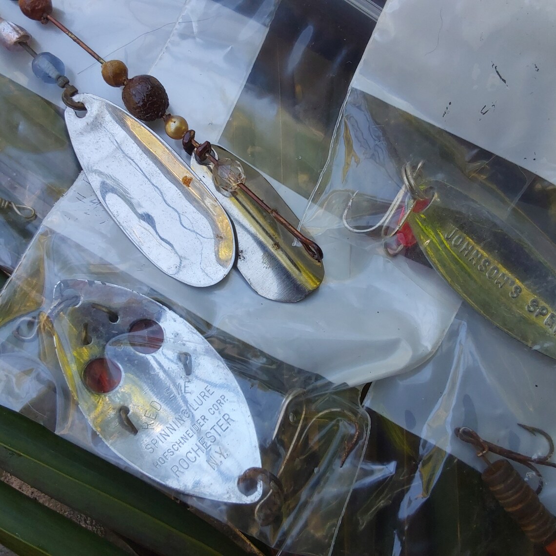 Vintage Fishing Lure Collection: Johnson's Sprite, Red Eye Spinners - Etsy