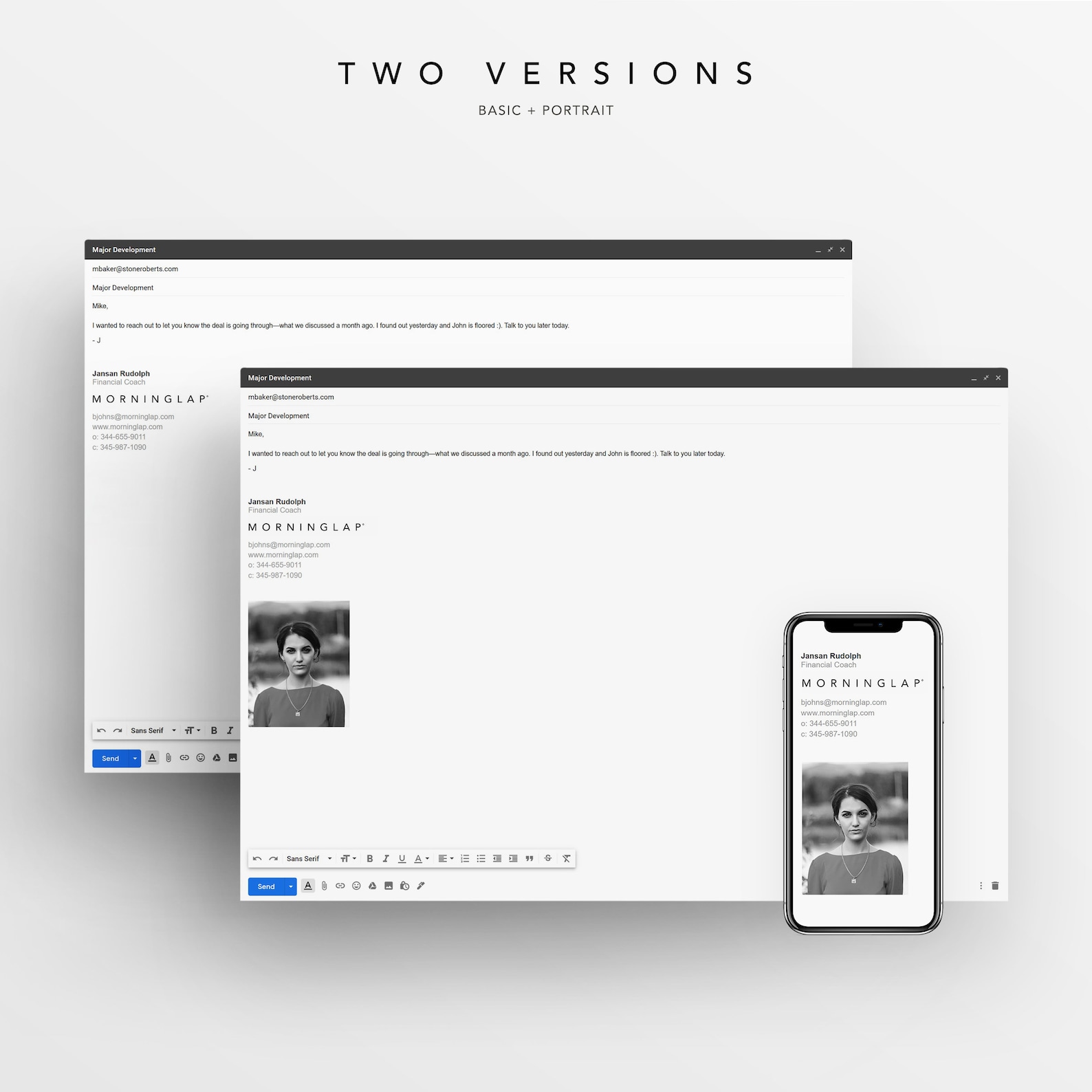 Modern Email Signature, Editable Template, Corporate Identity ...