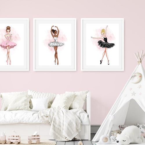 Ballet Girls Wall Art Print Ballerina Sisters Printable - Etsy