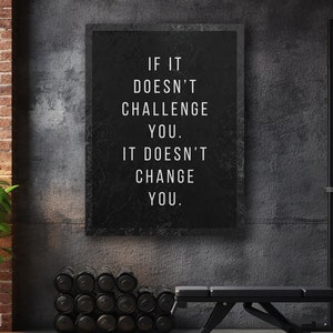 Home Gym Decor Workout Wall Art Fitness Center Gym Room Sign ...