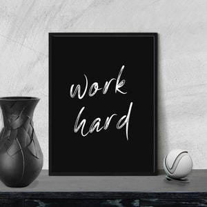 Motivational Wall Art Poster Print Set, Stay Positive Work Hard Office ...