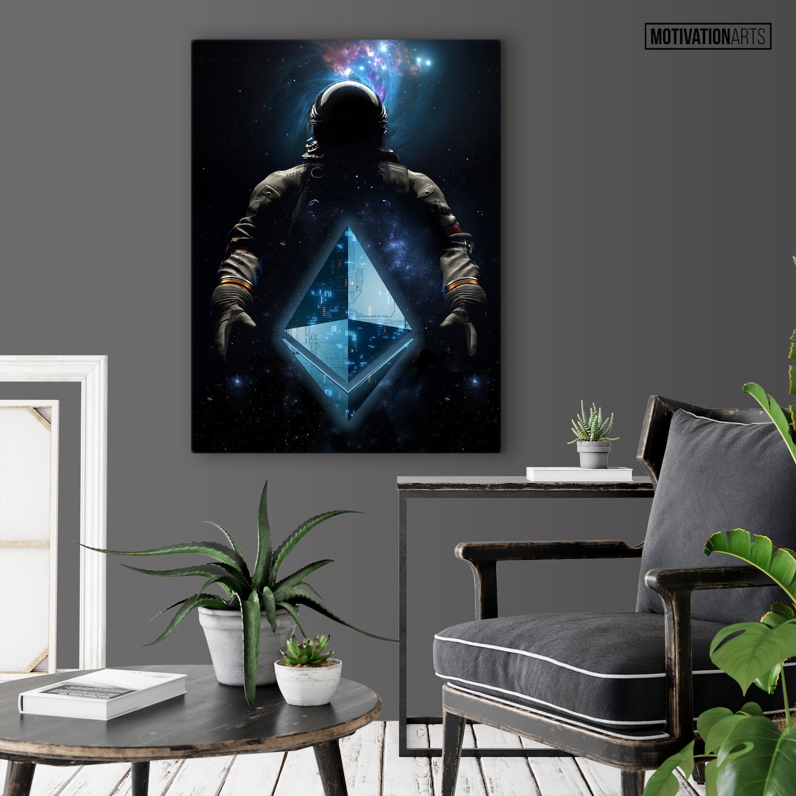 Ethereum Crypto Wall Art ETH Canvas Print Bitcoin Gift - Etsy