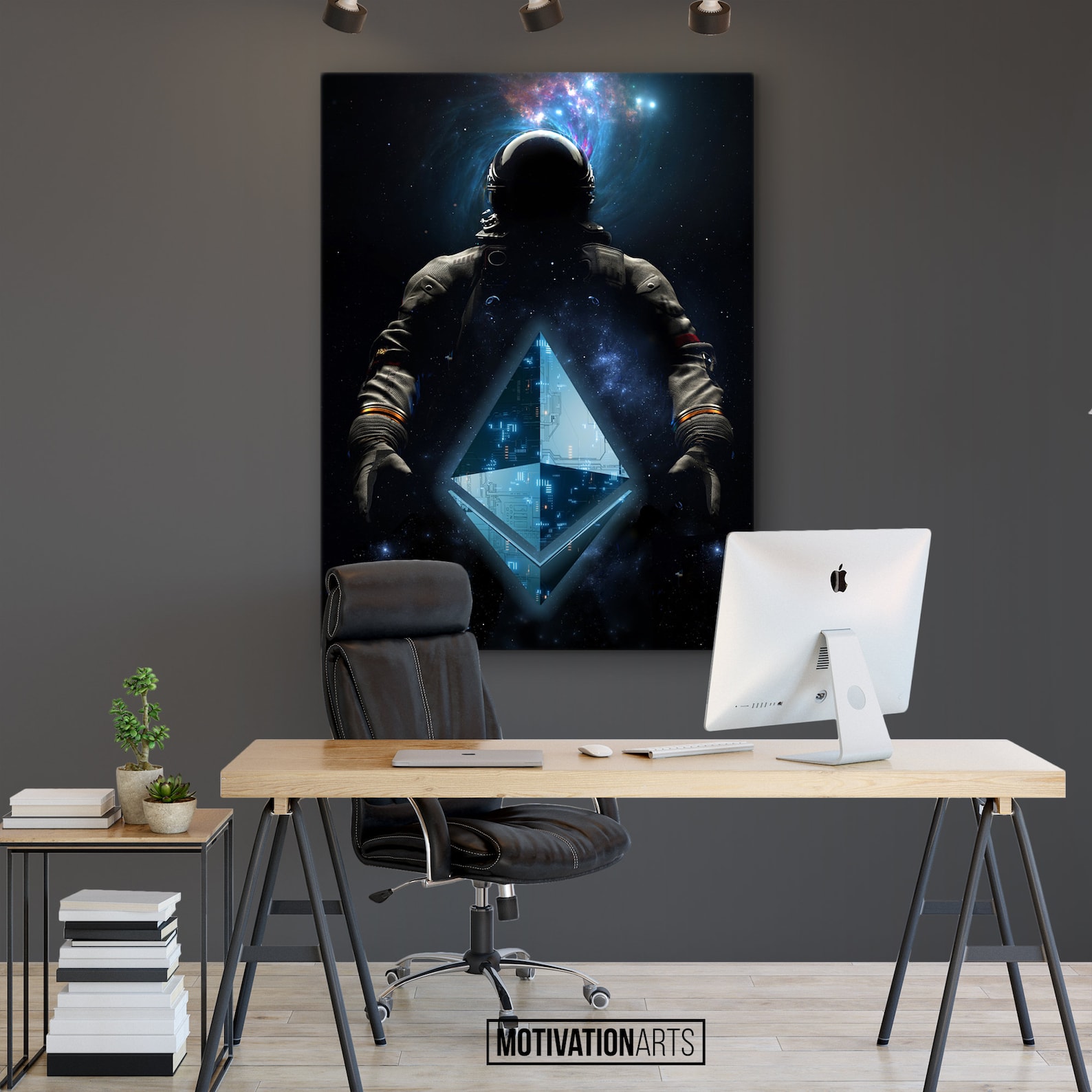 Ethereum Crypto Wall Art ETH Canvas Print Bitcoin Gift - Etsy