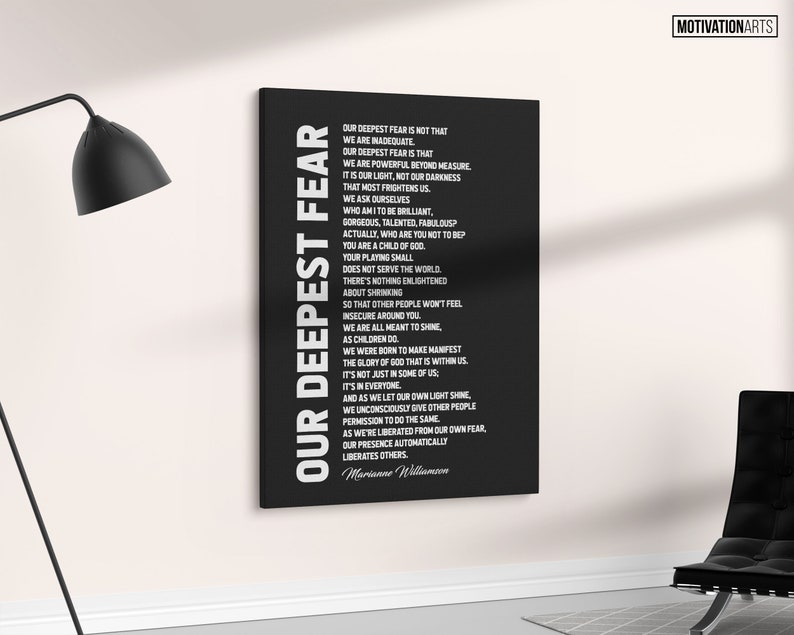 Our Deepest Fear Print Motivational Quote Poster - Etsy