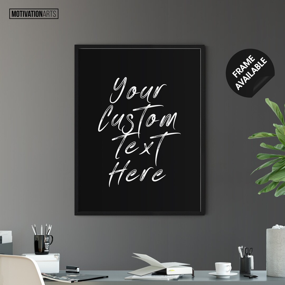 Custom Text Poster Personalized Quote Print Song Lyrics Wall - Etsy