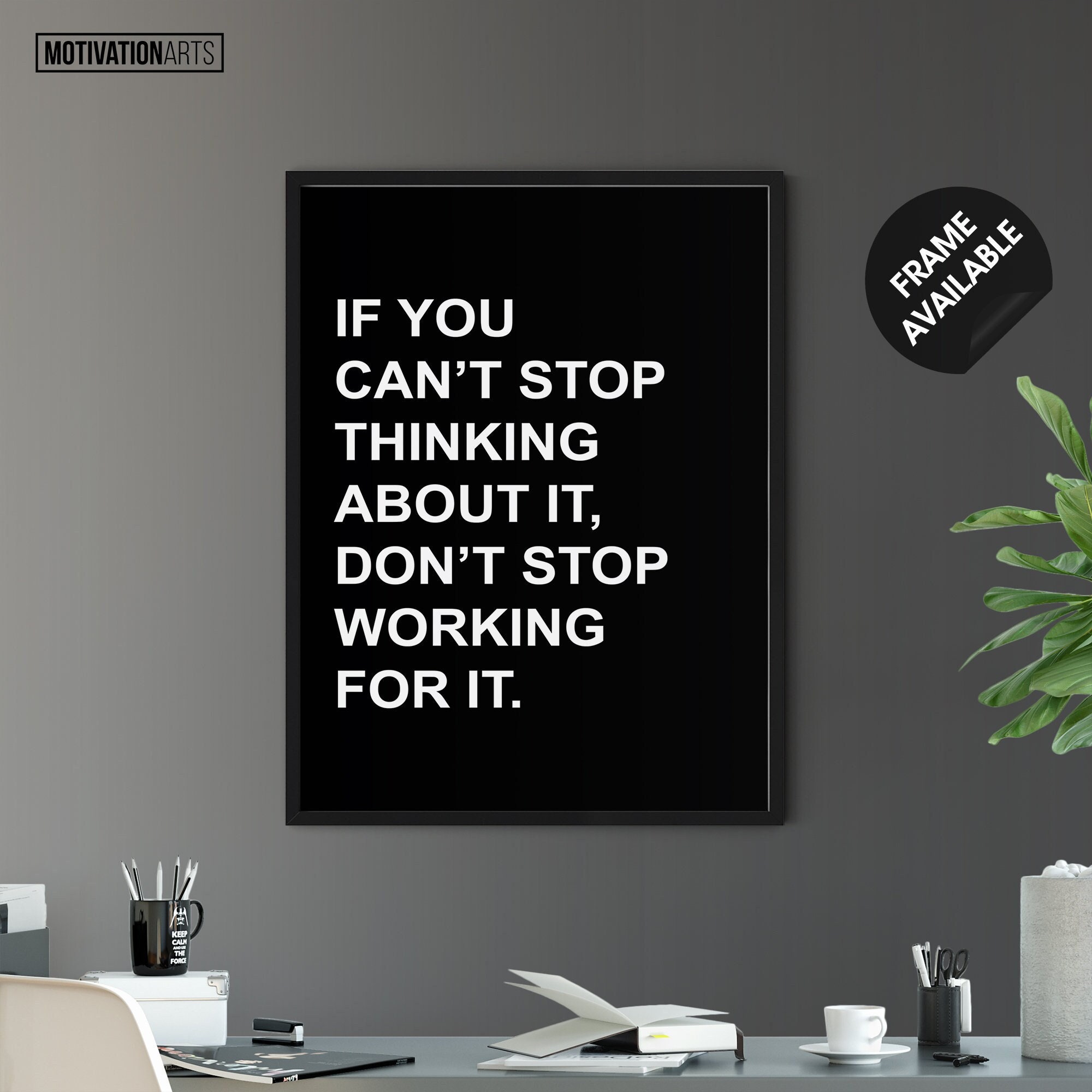 Don't Stop Working for It Motivational Quotes Poster - Etsy