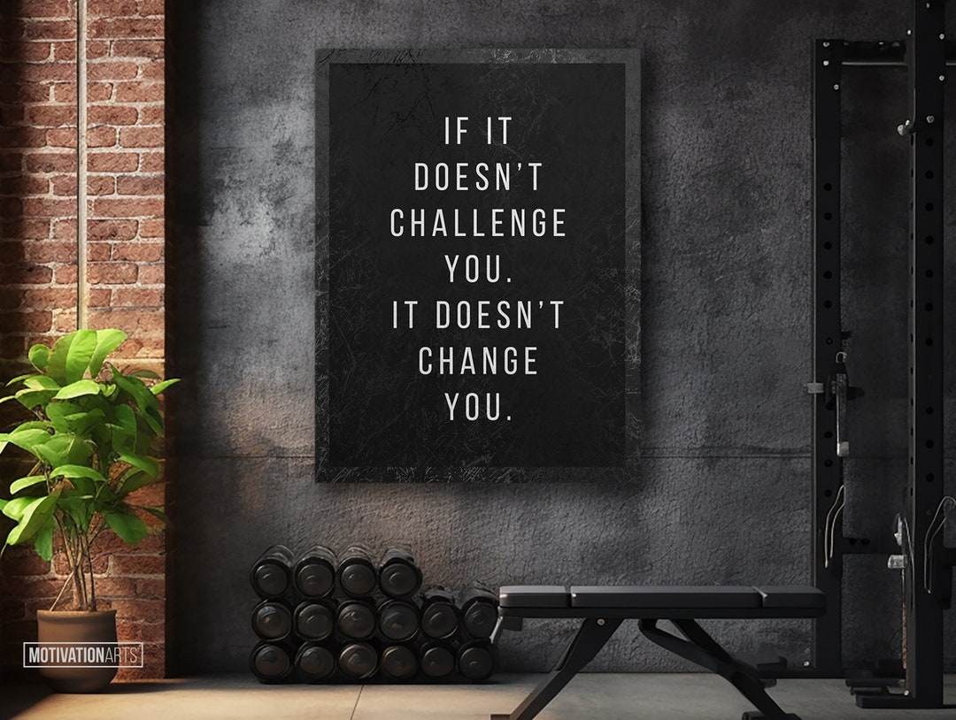 Home Gym Decor Workout Wall Art Fitness Center Gym Room Sign ...