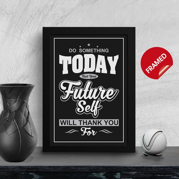 Do Something Today Inspirational Wall Art Motivational Wall | Etsy