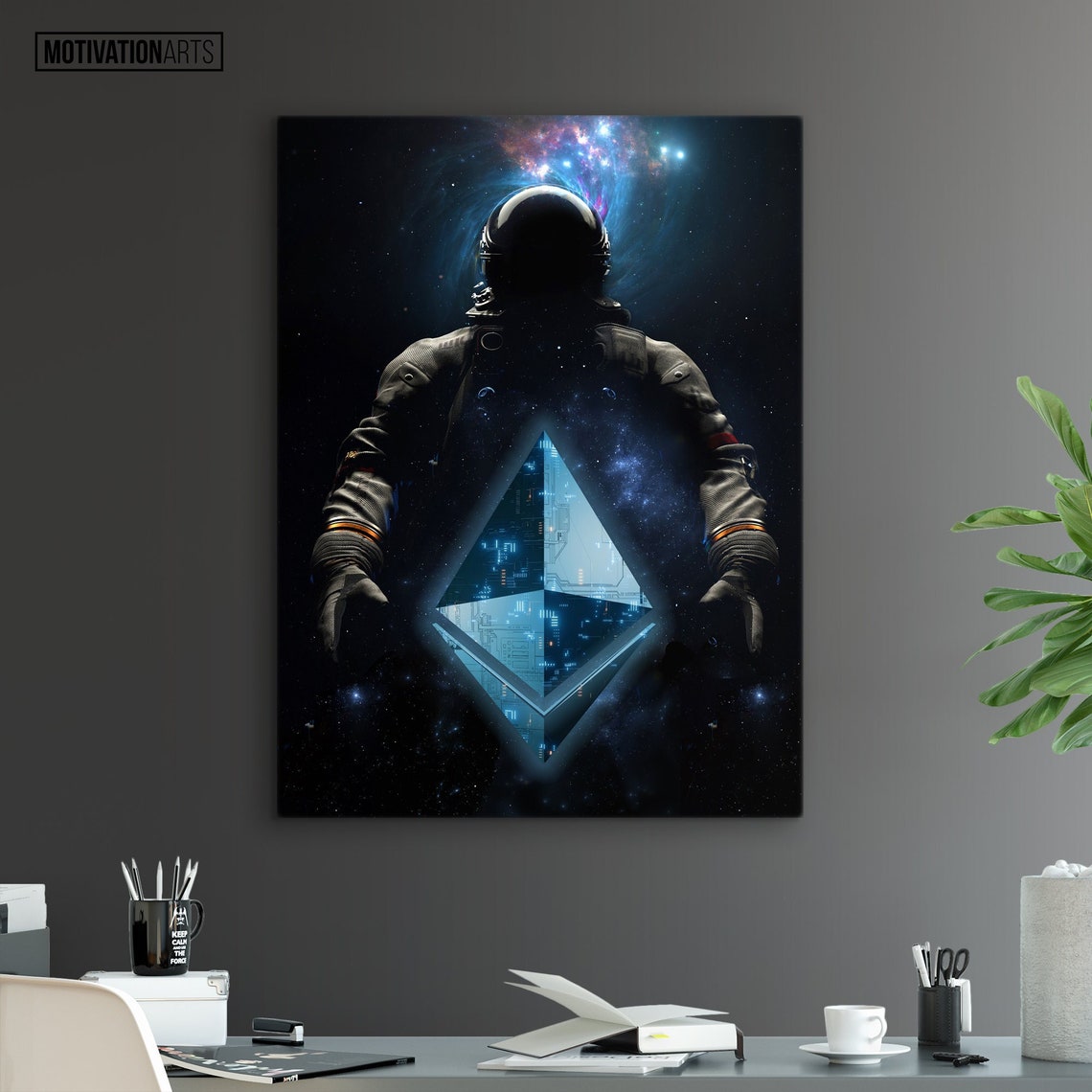 Ethereum Crypto Wall Art ETH Canvas Print Bitcoin Gift - Etsy