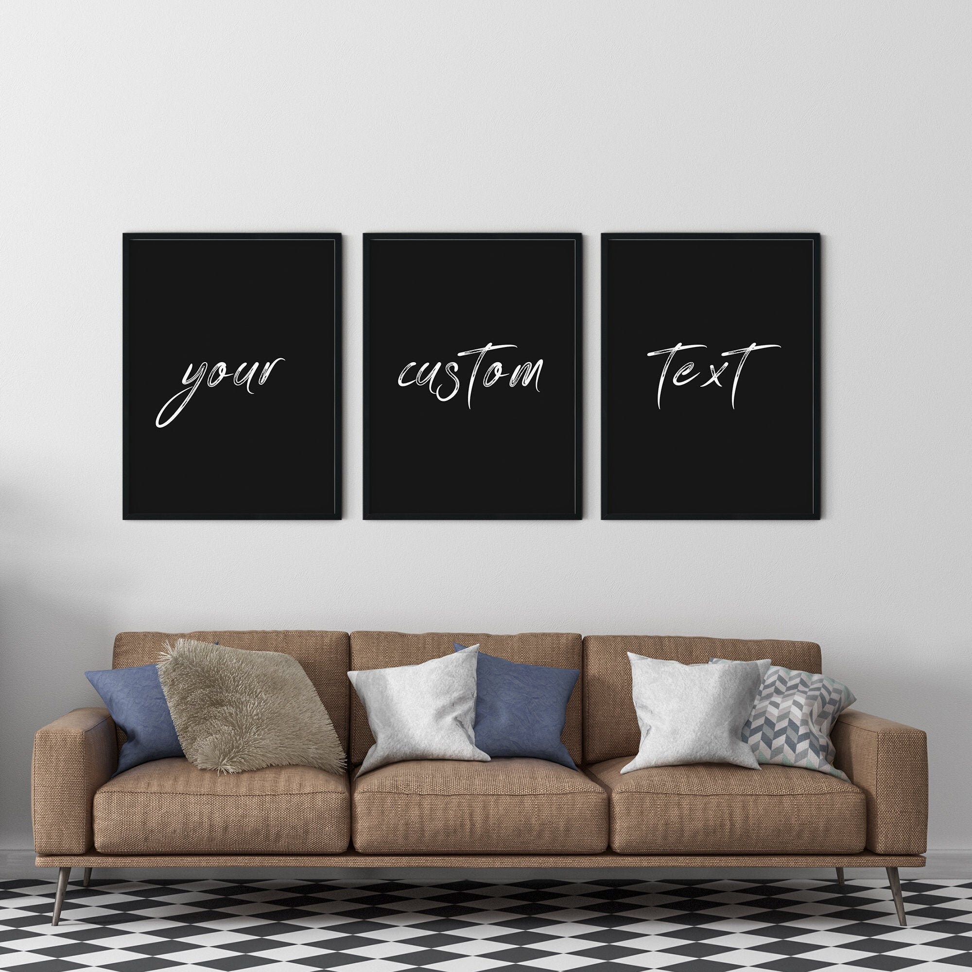 Custom Quote Print Set Personalized Custom Text Poster - Etsy UK