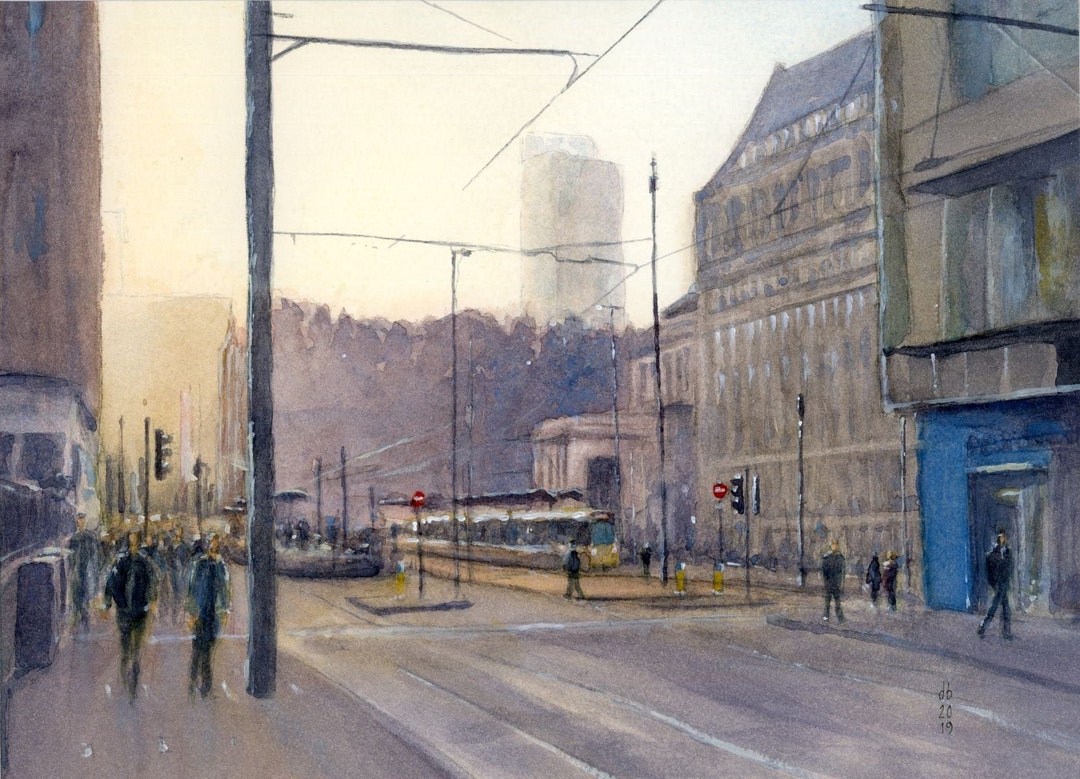 St Peters Square - Print From My Original Watercolour Painting - Etsy