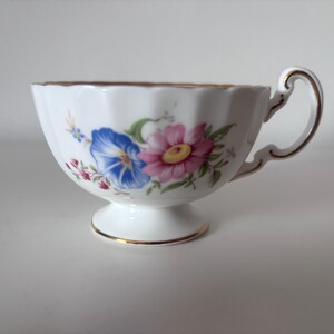 Gorgeous Vintage Ansley Tea Cup and Saucer. Beautiful Floral Pattern ...