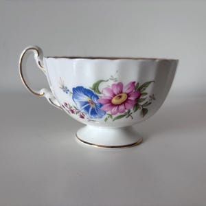 Gorgeous Vintage Ansley Tea Cup and Saucer. Beautiful Floral Pattern ...
