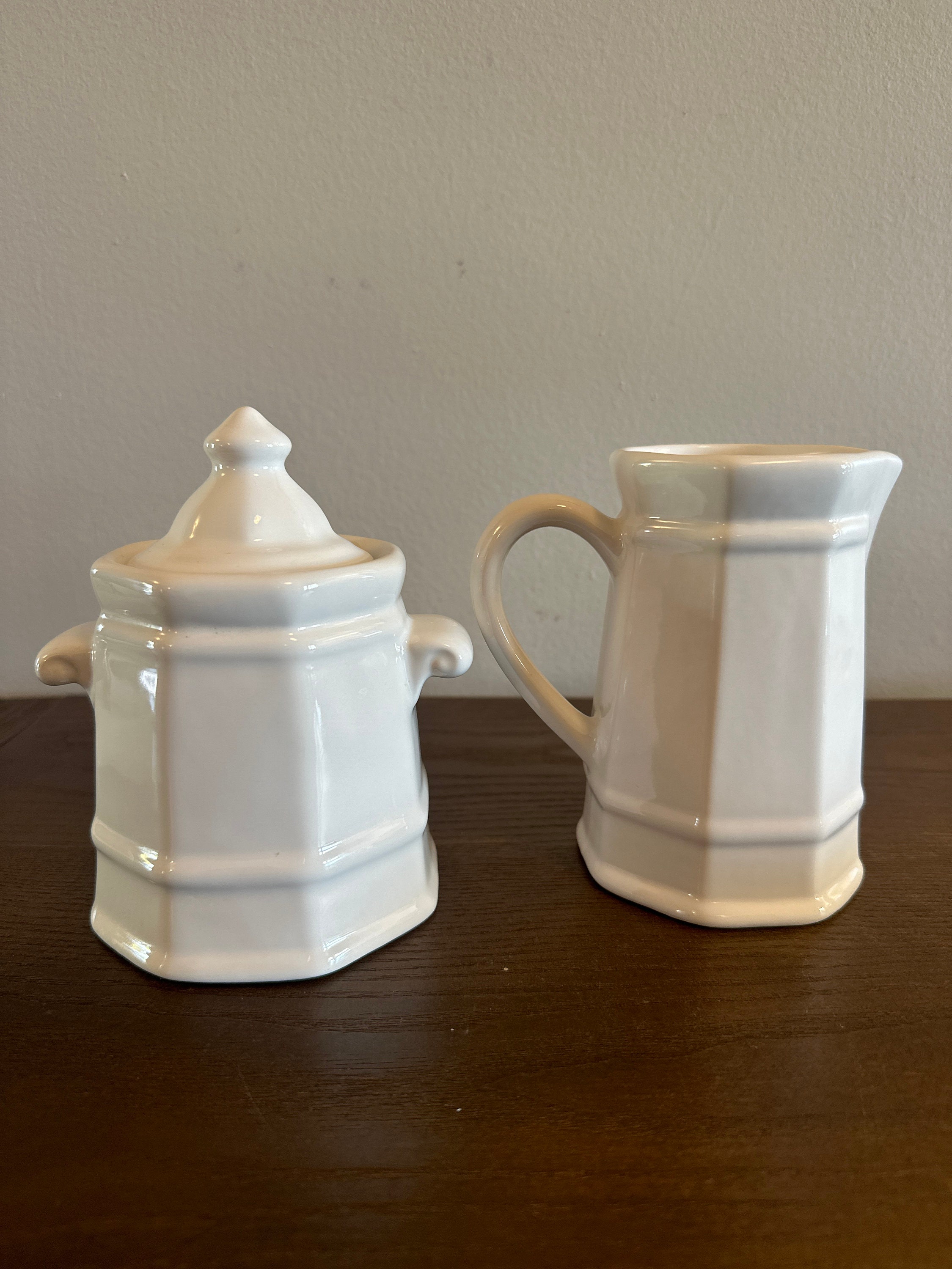 Vintage Pfaltzgraff Heritage Collection White Cream and Sugar - Etsy