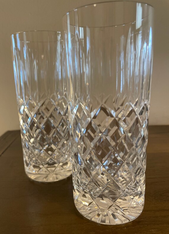 Vintage STUART Highball Glasses Lead Crystal Cut Glass | Etsy