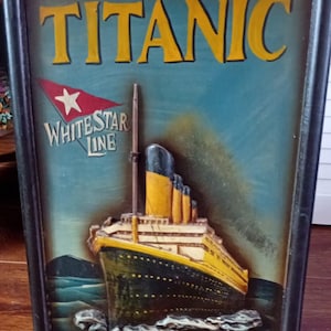 Vintage Hand Carved Wooden Titanic Wall Hanging - Etsy