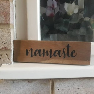 Namaste Wooden Plaque/sign, Greetings, Welcome, Meditation, Yoga - Etsy