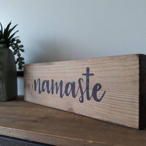 Namaste Wooden Plaque/sign, Greetings, Welcome, Meditation, Yoga - Etsy