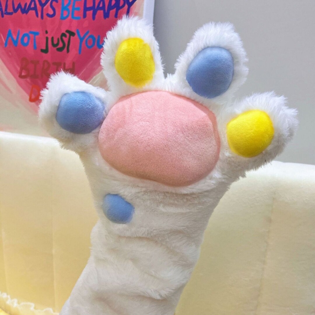 Cute Cat Paws Cosplay Gloves Puffy Animal Claw Costume Halloween Party ...