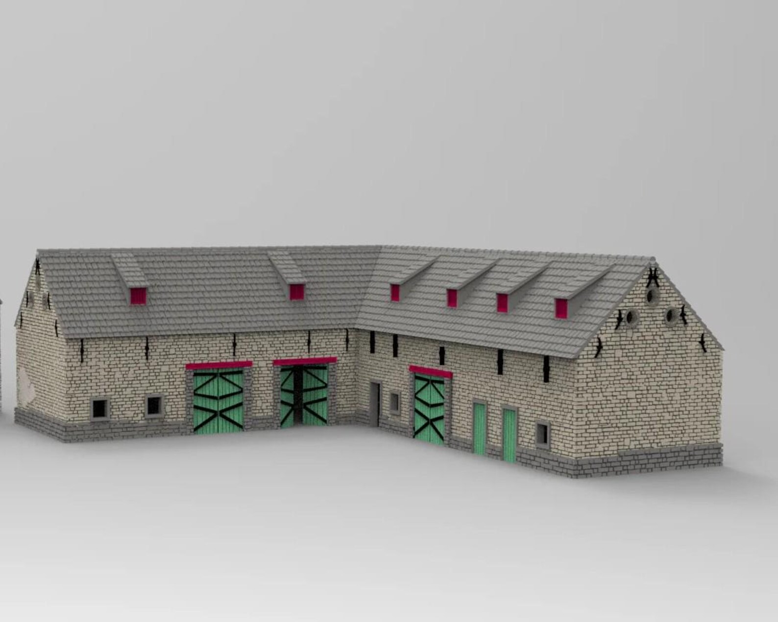 Bolt Action WW2 Terrain - L-shaped Barn - Etsy