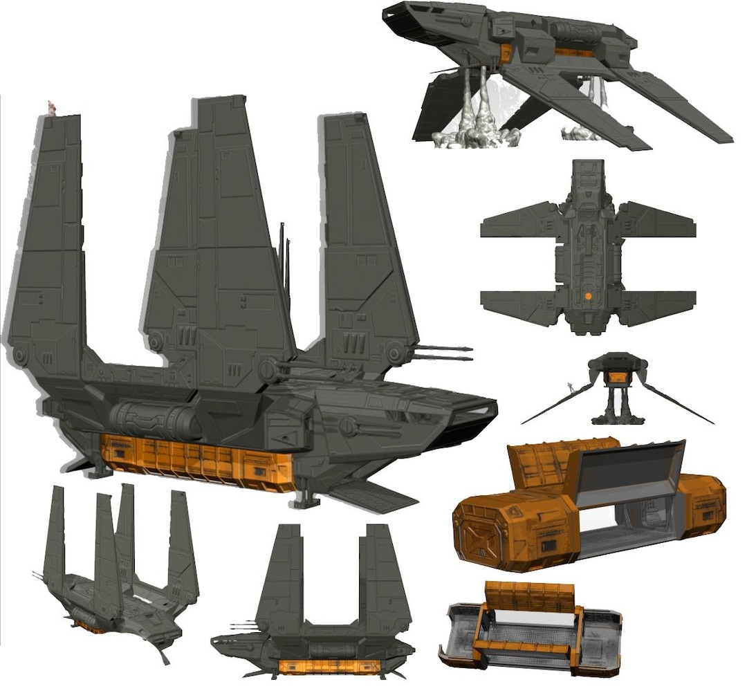 Star Wars Legion & Shatterpoint - Zeta-class Heavy Cargo Shuttle - Etsy