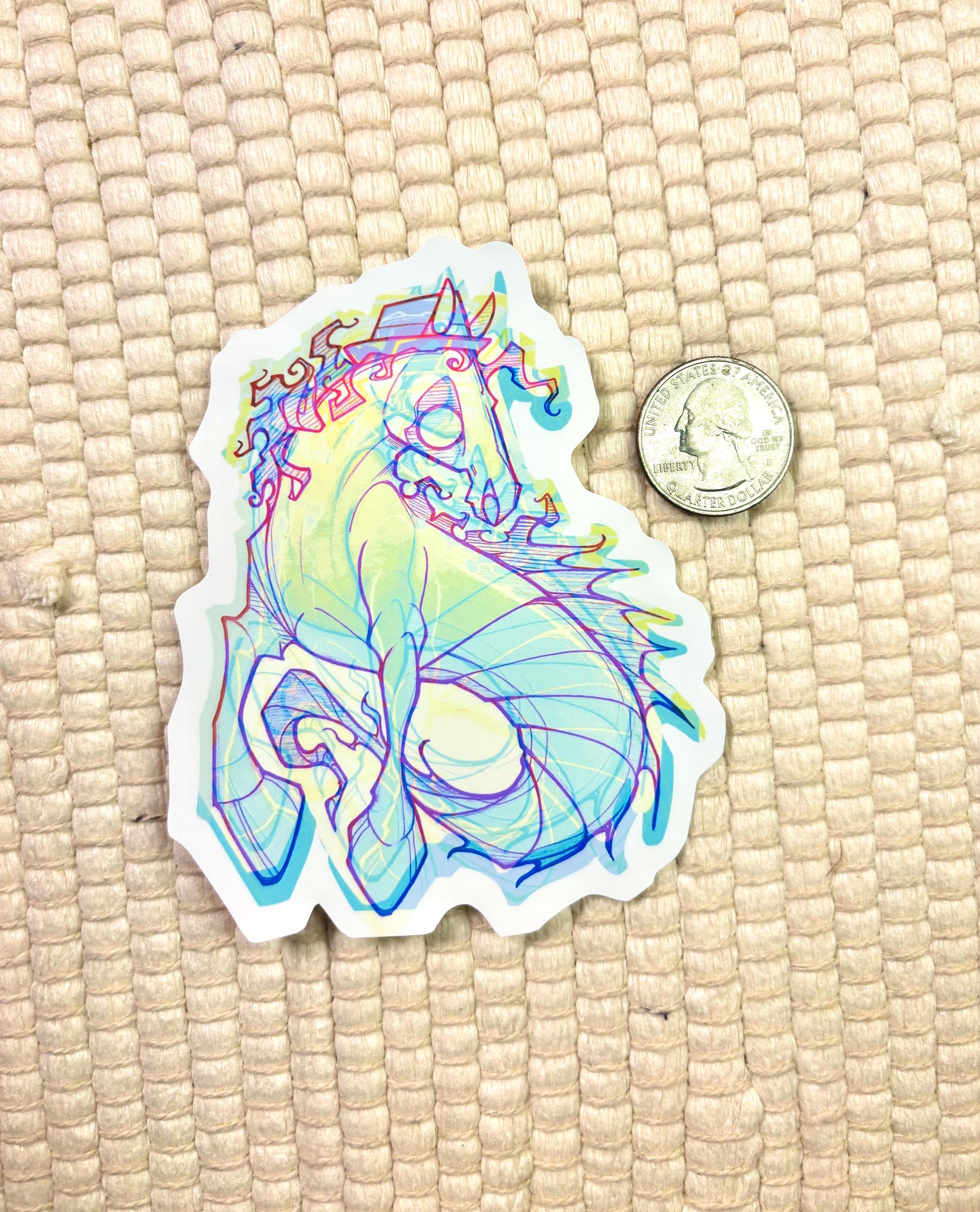 Hippocampus Colorsplash Sticker - Etsy